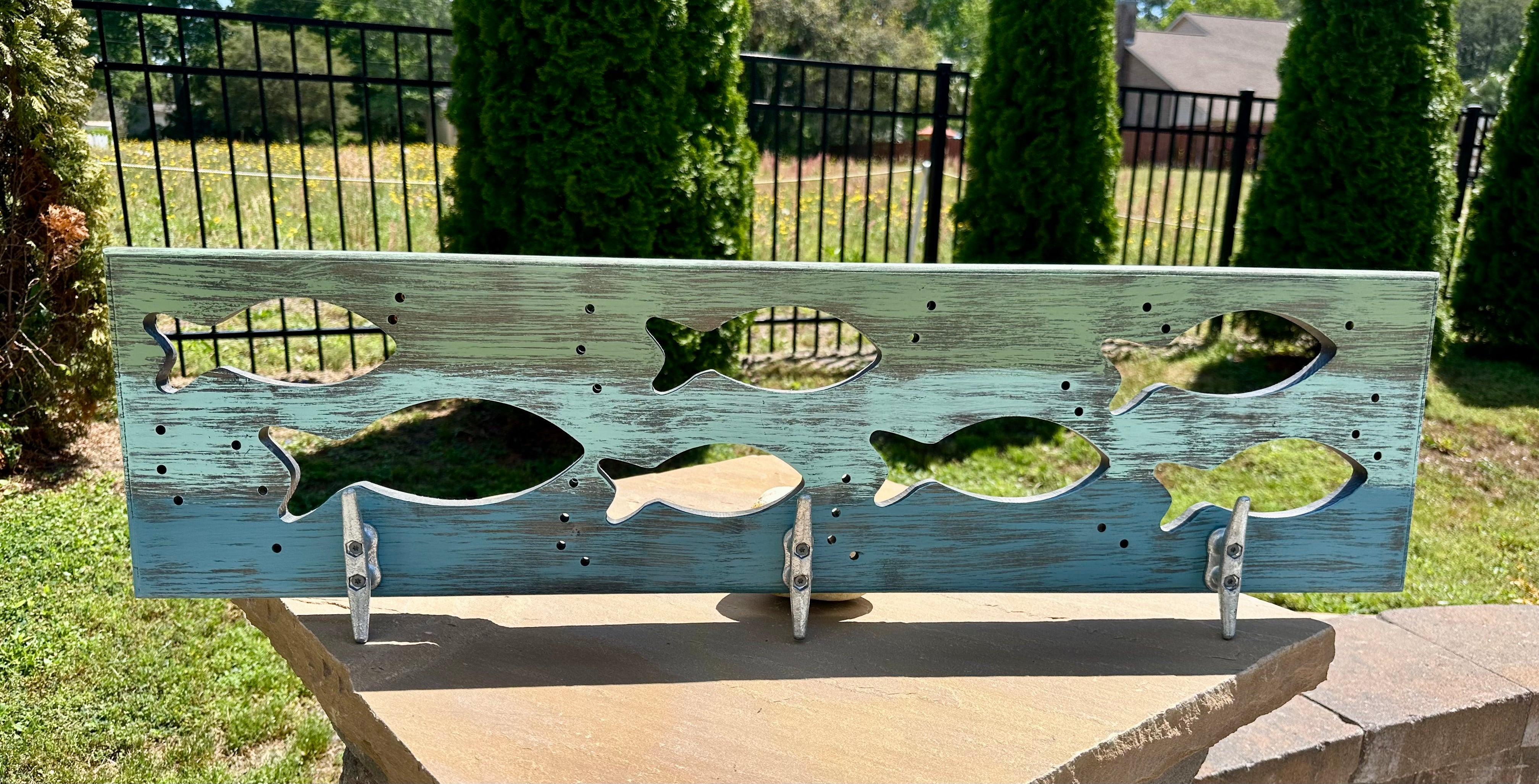 Fish Towel Rack 36" w/ 3 Cleats – Old Hippie Co.